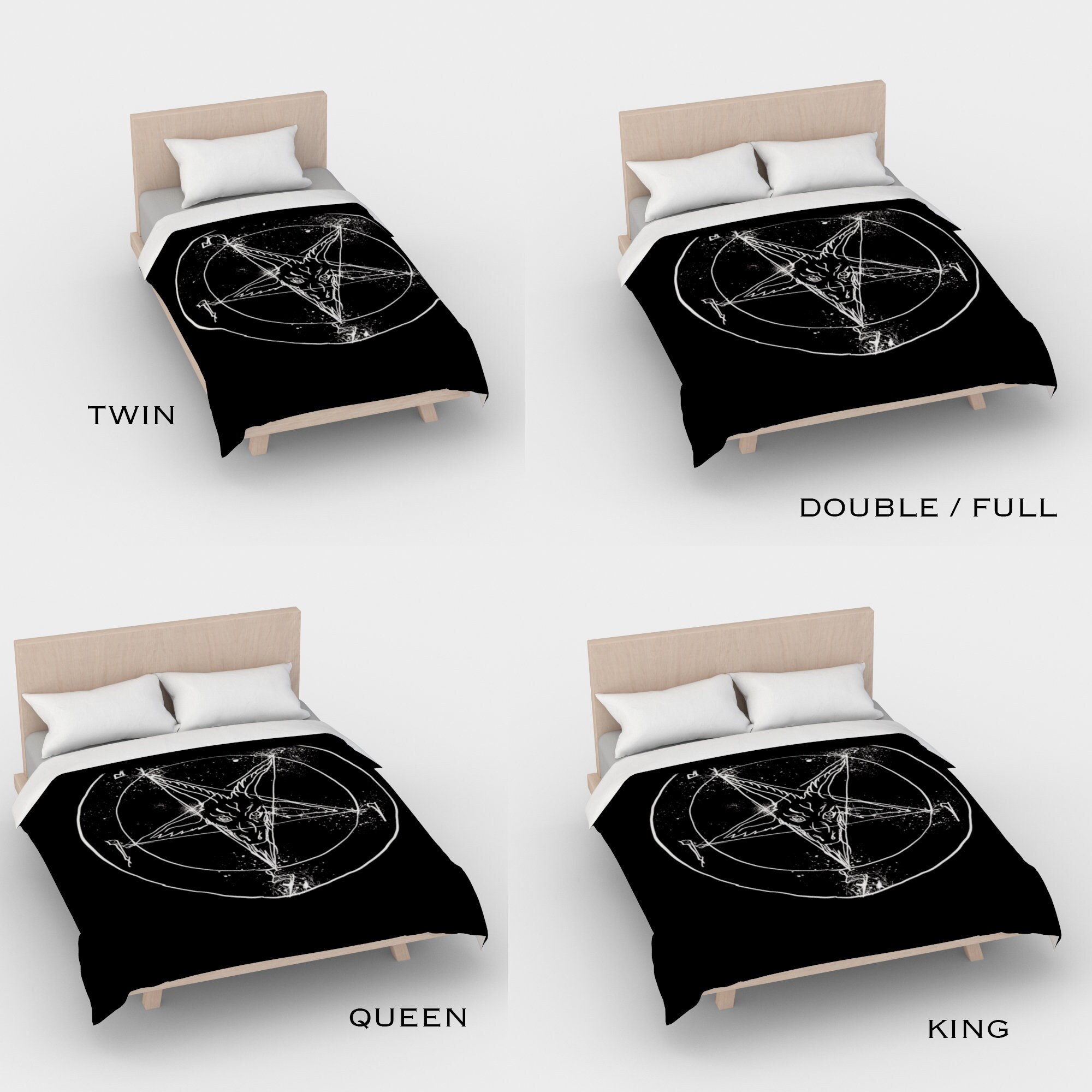Satanic Duvet Cover Satanic Sigil Lucifer Baphomet Occult | Etsy