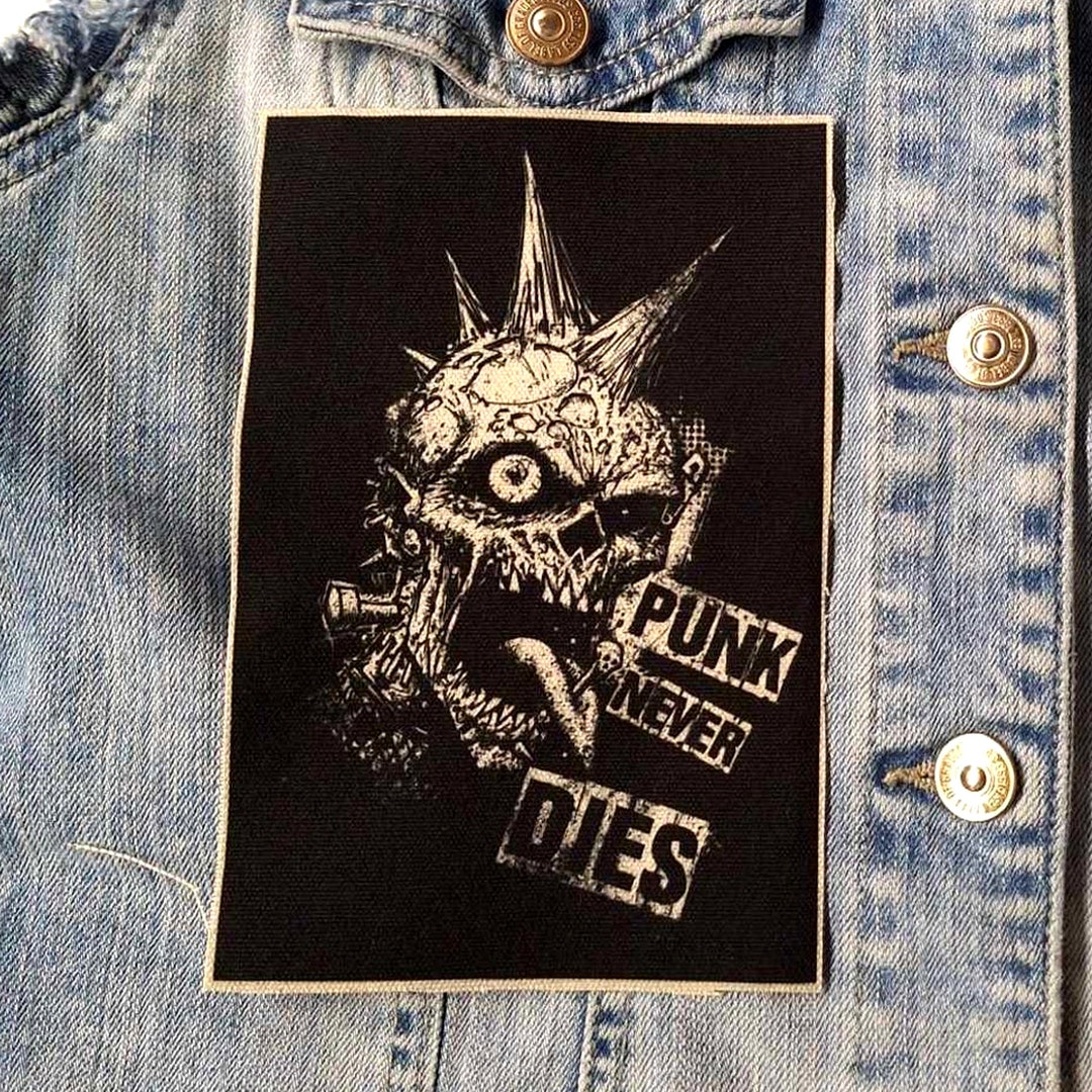 Punk Never Dies, Patch, Canvas Patch, Cloth Patch, Punk Never Dies ...