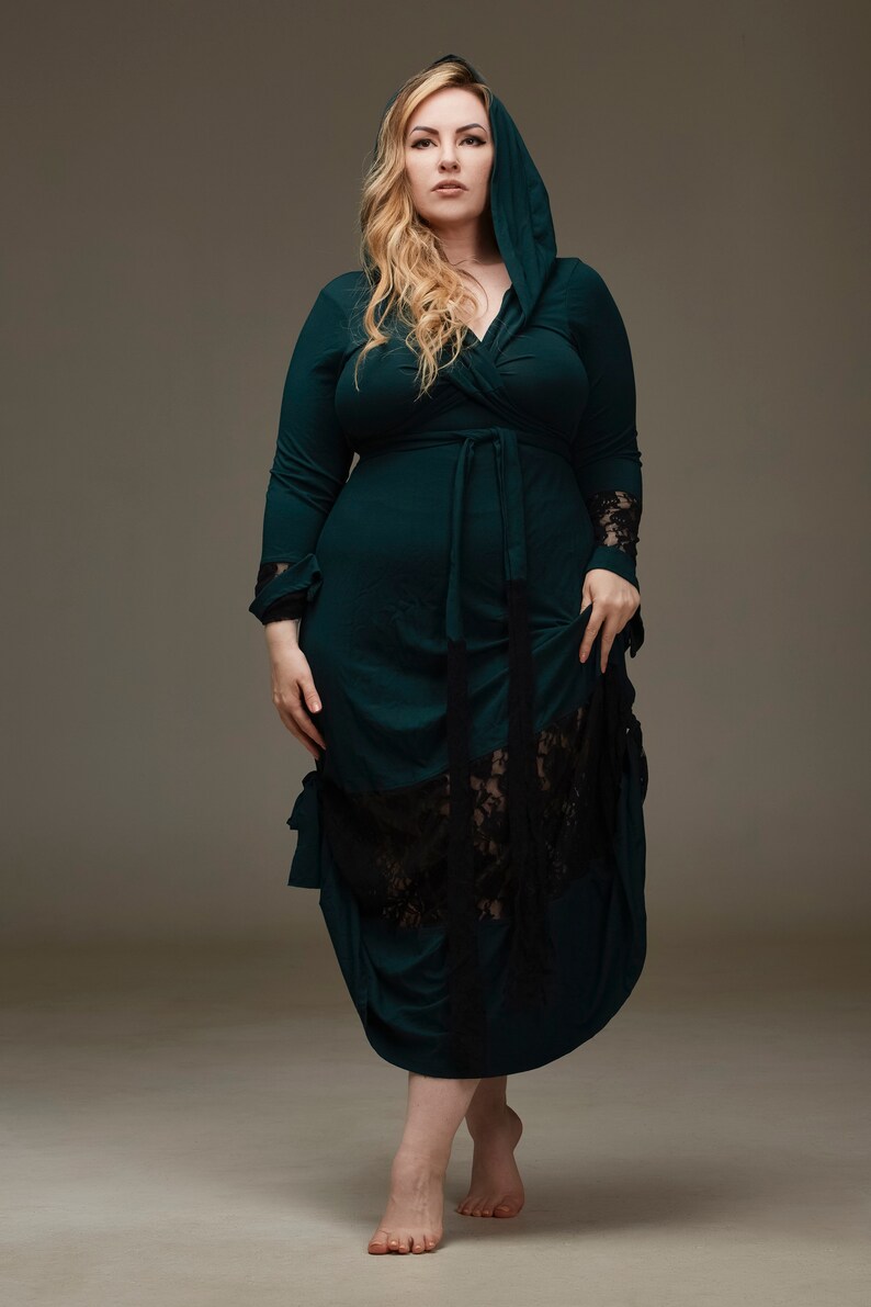 Pagan Wear Green Loose Dress Wiccan Robe Pagan Dress - Etsy