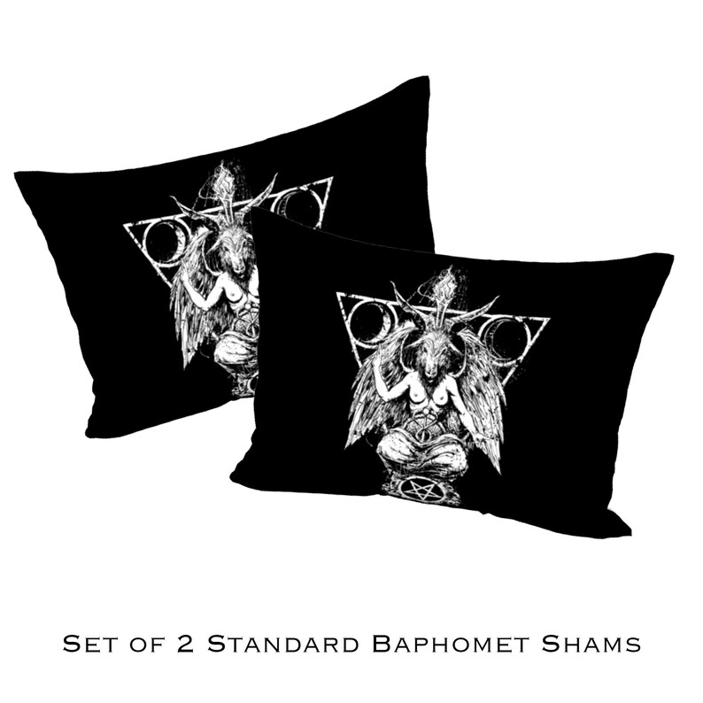 Baphomet Pillow Sham, Baphomet, Baphomet Pillow, Pillow Case, Satanic ...