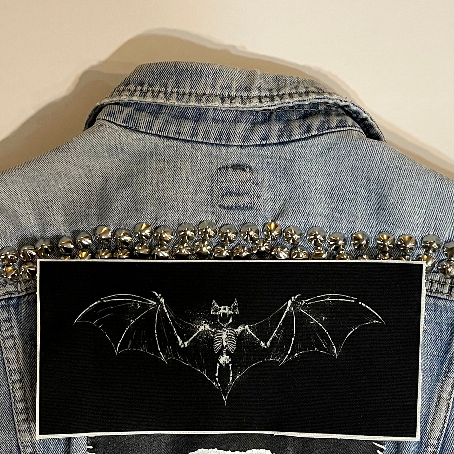 Bat Banner Patch Skeleton Bat Canvas Back Patch Cloth - Etsy