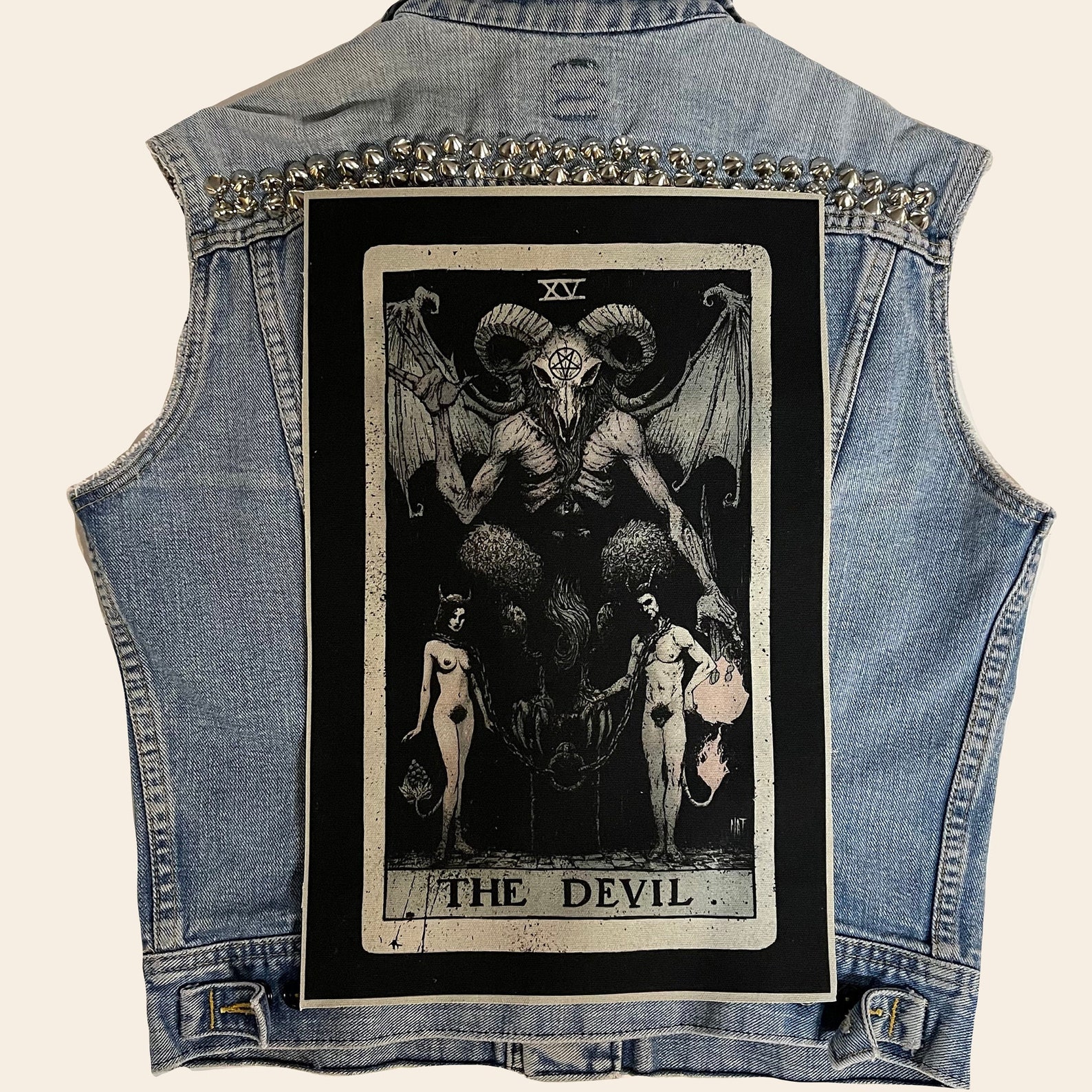 Devil Tarot Card Color Back Patch Devil Patch Lucifer - Etsy