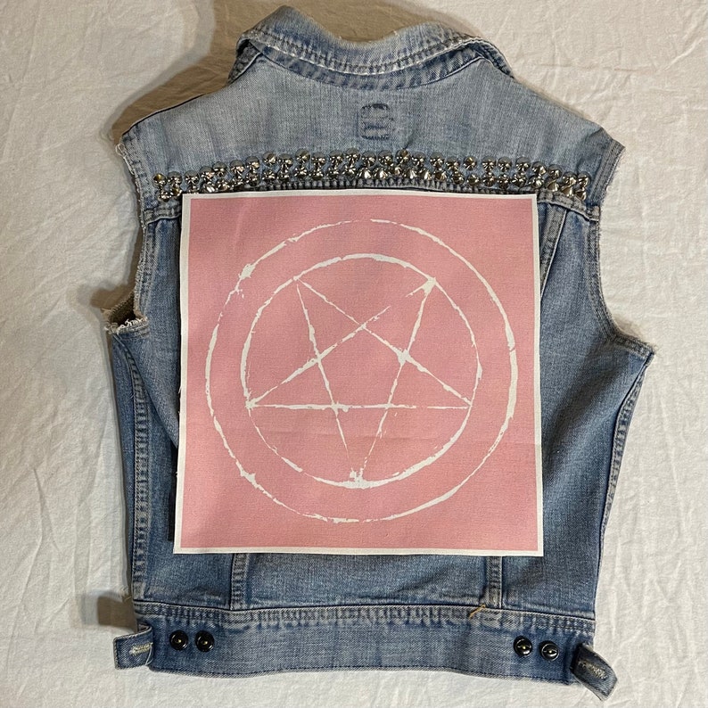 Pastel Goth Pentacle Back Patch Pink Pentacle Pentagram | Etsy