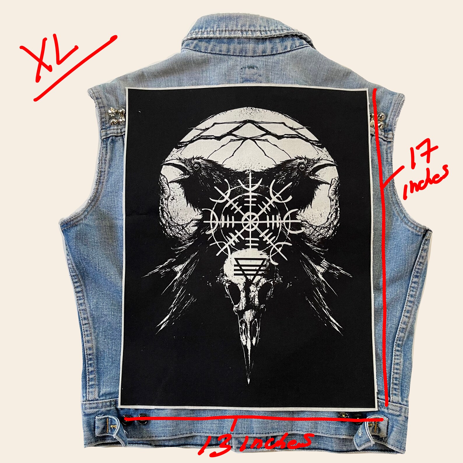 Odin's Ravens Back Patch, Ravens Patch, Crow Patch, Birds, Black Birds ...