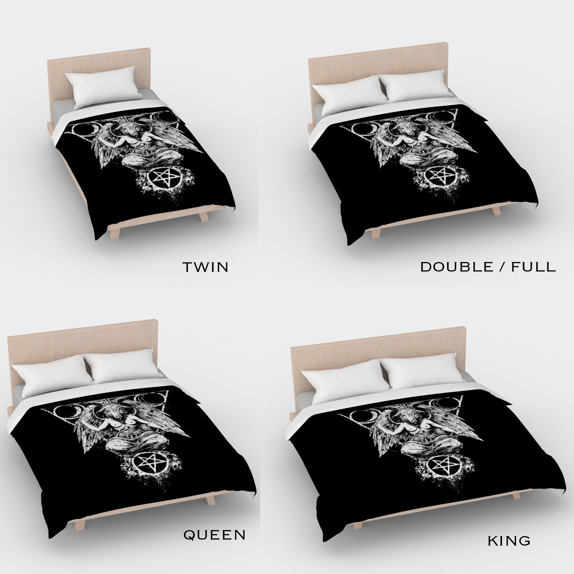 Baphomet duvet cover satanic Lucifer baphomet occult | Etsy