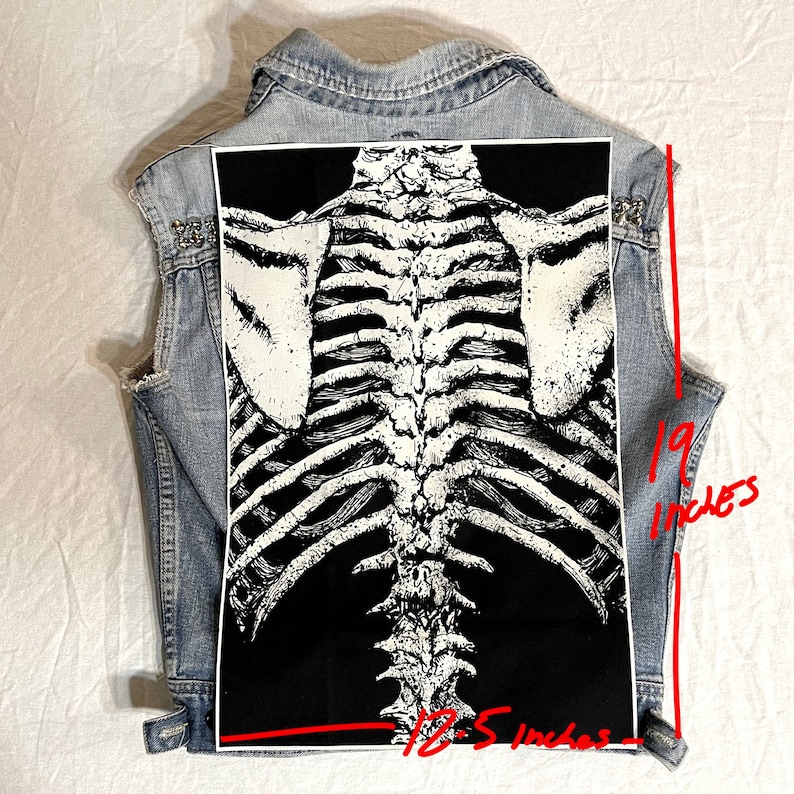 Ribcage Back Patch Ribcage Skeleton Patch Bones Patch - Etsy