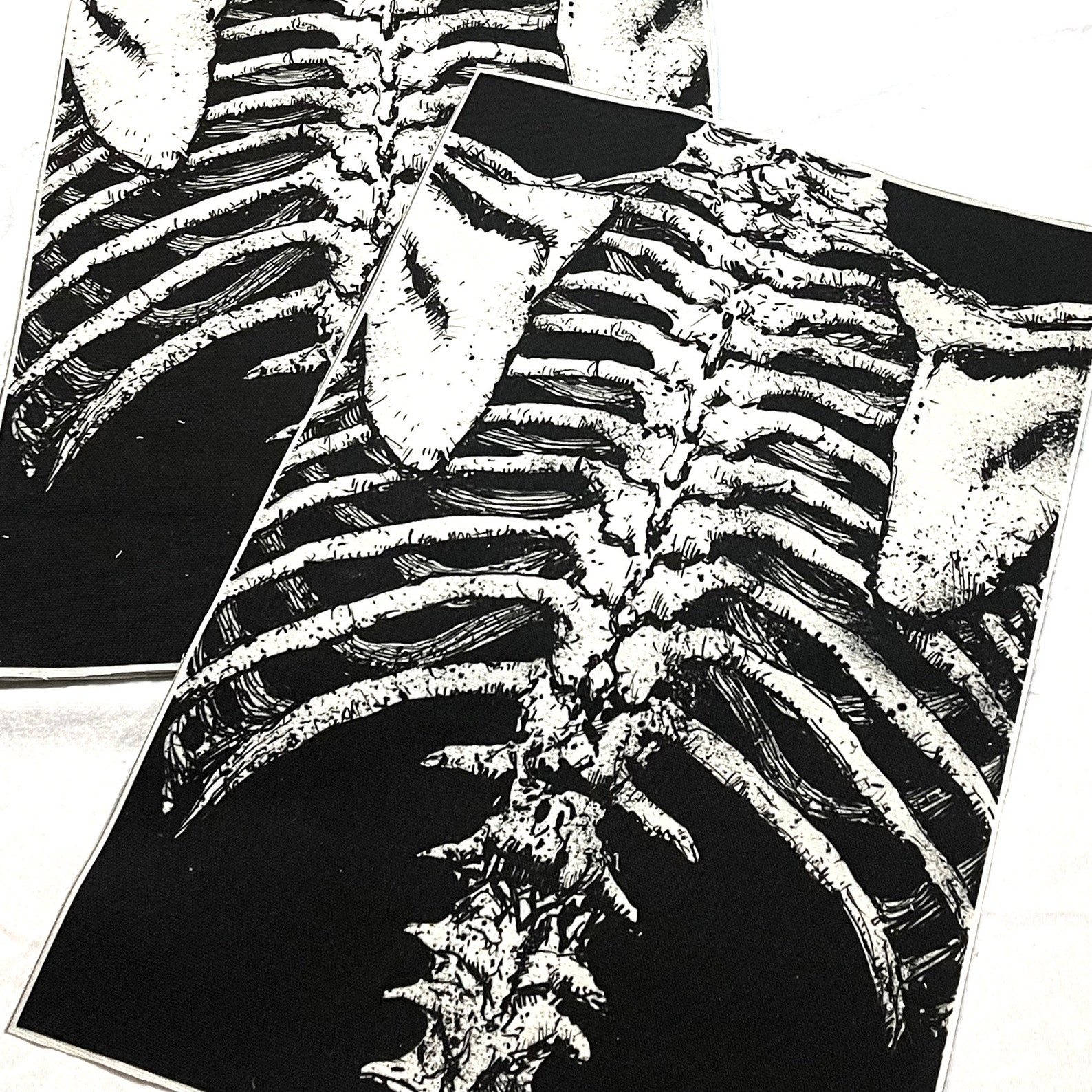 Ribcage Back Patch, Ribcage, Skeleton Patch, Bones Patch, Cloth Patch ...