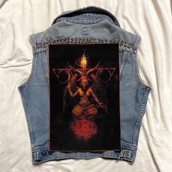 Hell Fire Back Patch Back Patch Baphomet Back Patch - Etsy
