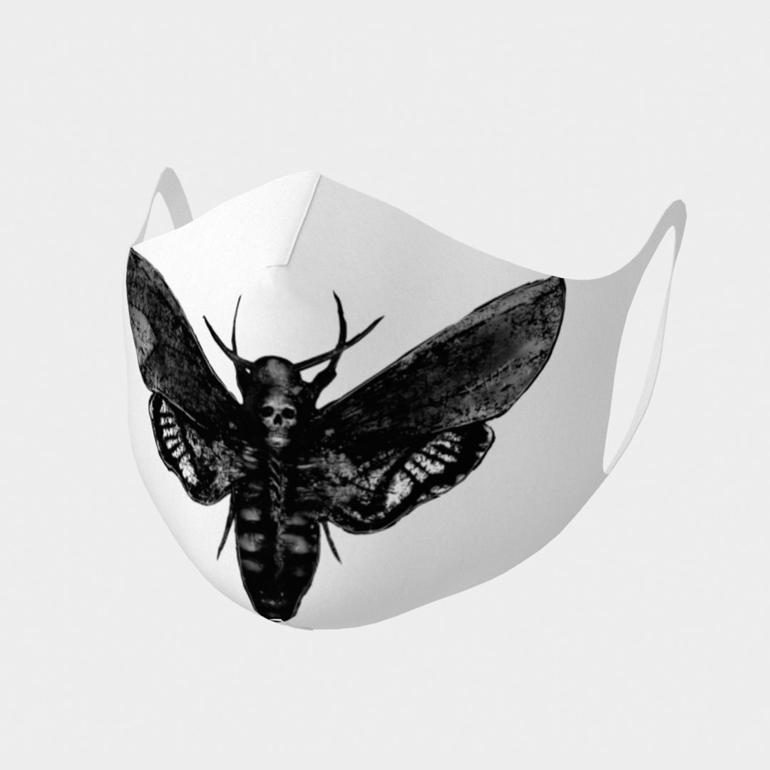 Death Moth Lightweight Mask, Simple Mask, Single Layer Mask, Breathable ...