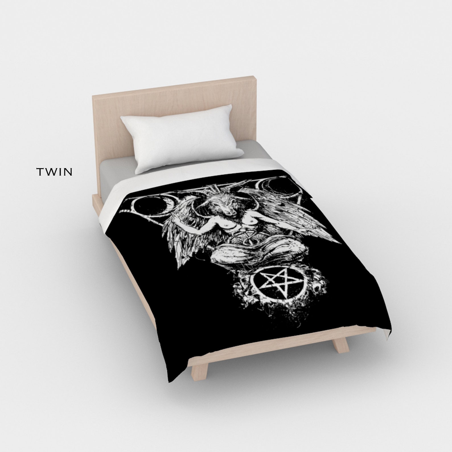 Baphomet duvet cover satanic Lucifer baphomet occult | Etsy