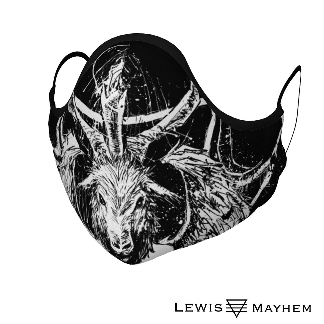 Baphomet Face Mask, With Two Filters, Satanic, Bapohmet, Occult Face ...