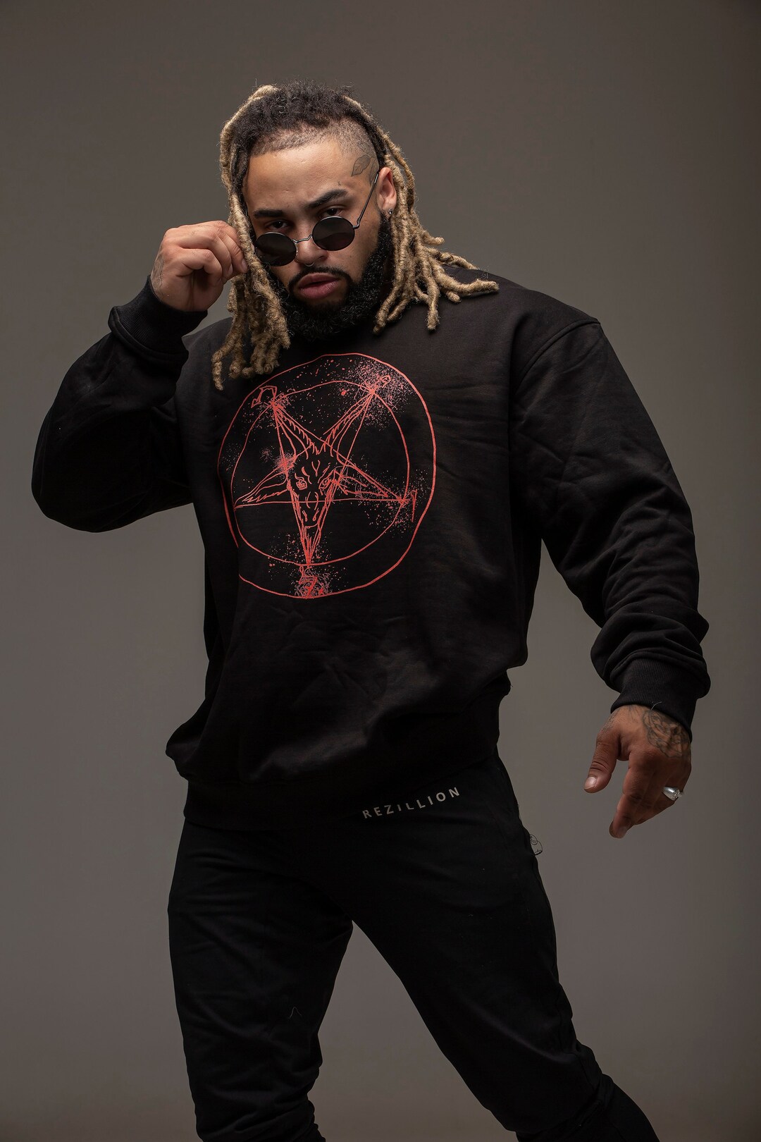 Satanic Sweat Shirt, Occult Clothing, Satan, Lucifer, Witchcraft, Goth ...