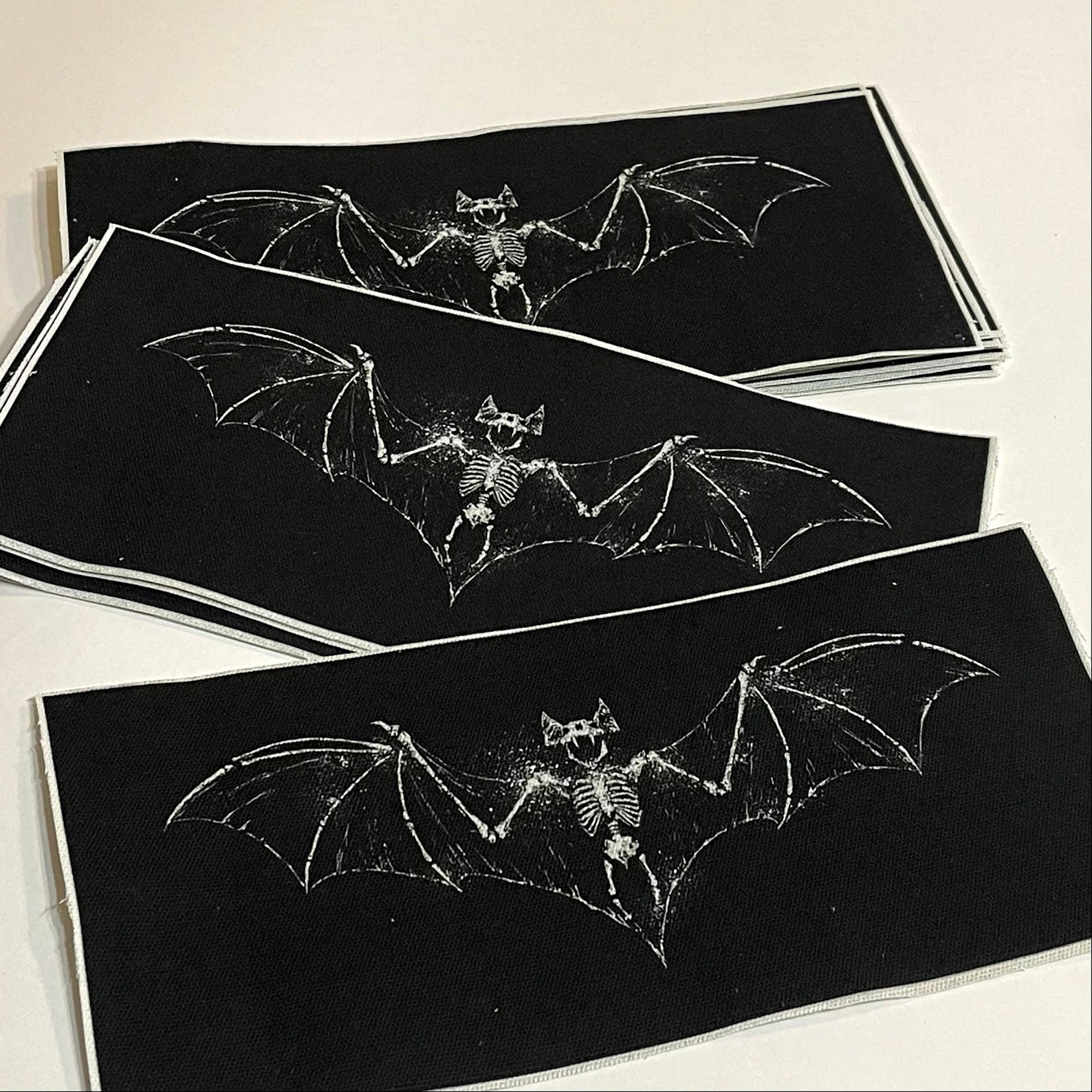 Bat Banner Patch Skeleton Bat Canvas Back Patch Cloth - Etsy