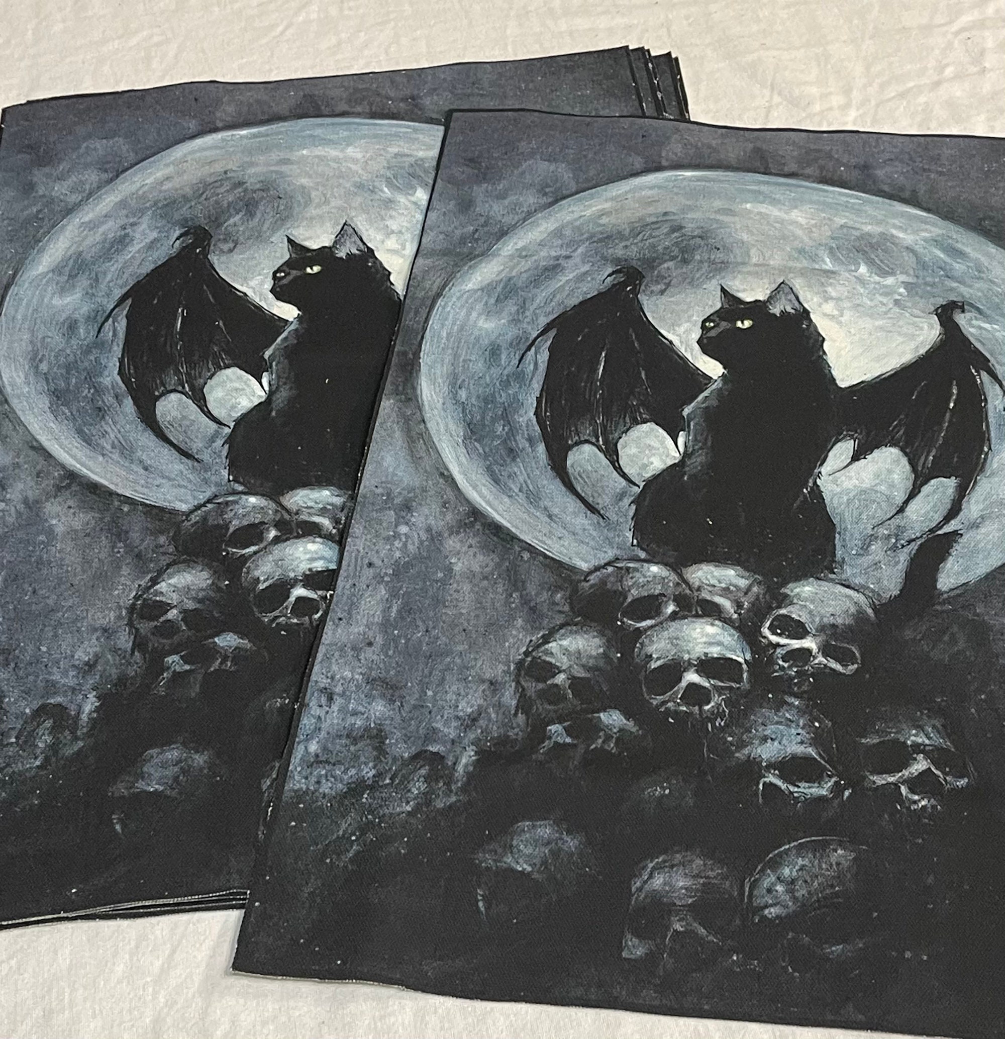 Mina Full Moon Back Patch Cat Patch Canvas Back Patch - Etsy