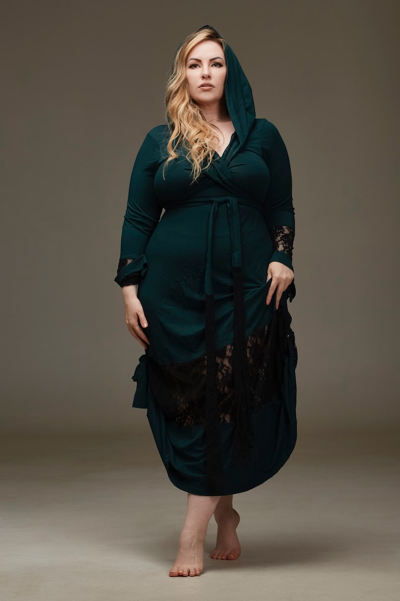 Pagan Wear Green Loose Dress Wiccan Robe Pagan Dress - Etsy