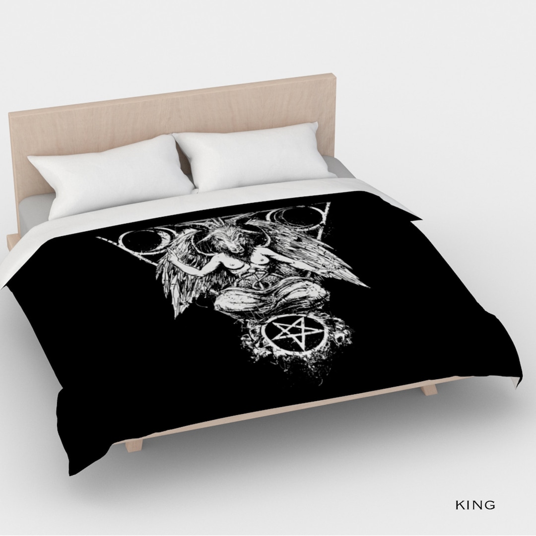 Baphomet Duvet Cover, Satanic, Lucifer, Baphomet, Occult Bedding ...