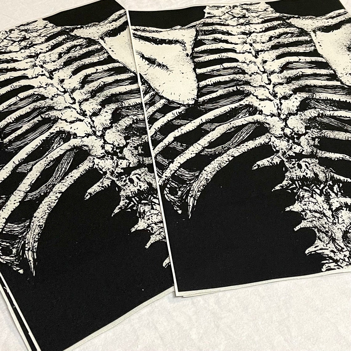 Ribcage Back Patch Ribcage Skeleton Patch Bones Patch - Etsy