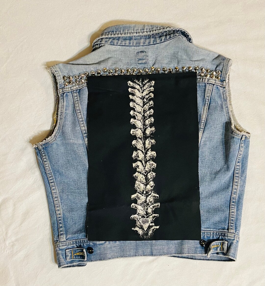Spine Back Patch, Spinal Column, Skeleton Patch, Bones Patch, Cloth ...