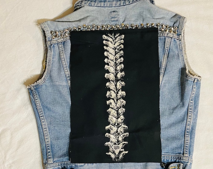 Spine Back Patch, Spinal Column, Skeleton Patch, Bones Patch, Cloth Patch, Badge, Back Patch ...