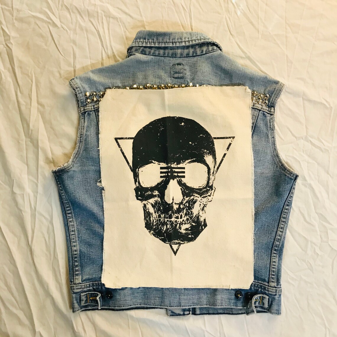 Bone skull patch back patch large patch skeleton patch | Etsy