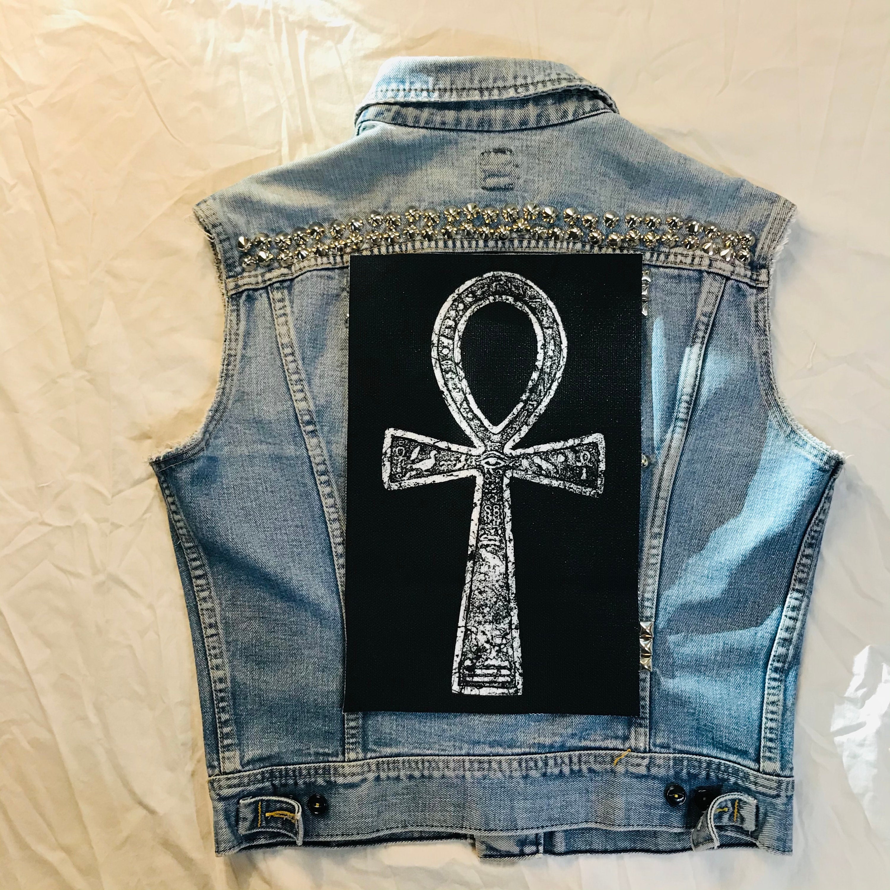 Ankh back patch canvas patch back patch punk patch DIY | Etsy