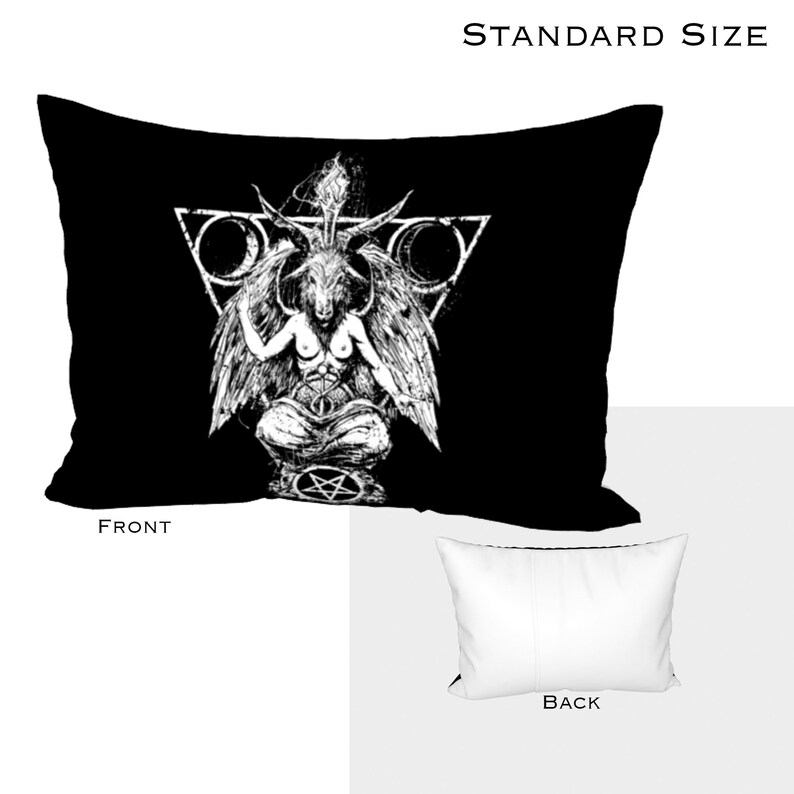 Baphomet Pillow Sham, Baphomet, Baphomet Pillow, Pillow Case, Satanic ...