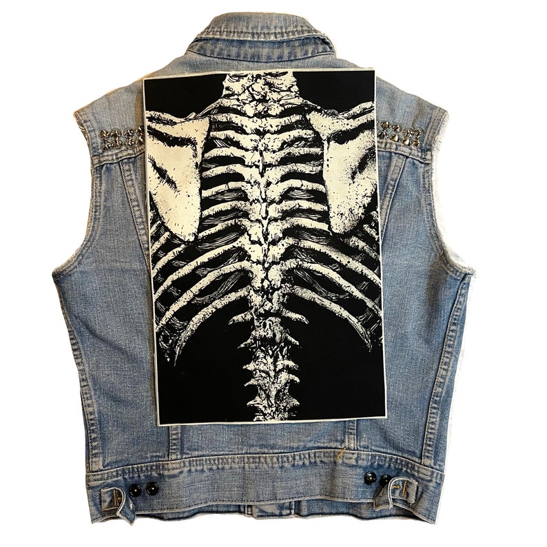 Ribcage Back Patch Ribcage Skeleton Patch Bones Patch | Etsy UK