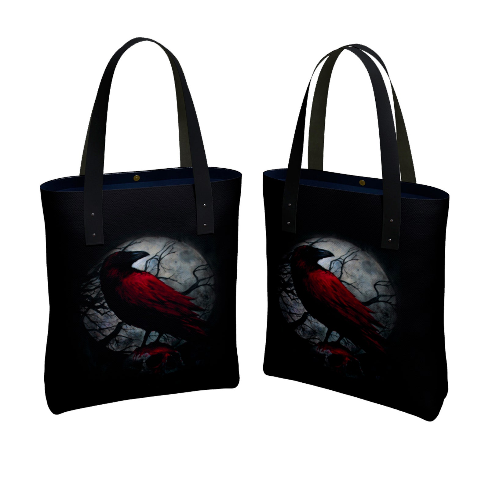 Blood Raven Raven Bag Raven Tote Raven Crow Gothic Bag - Etsy