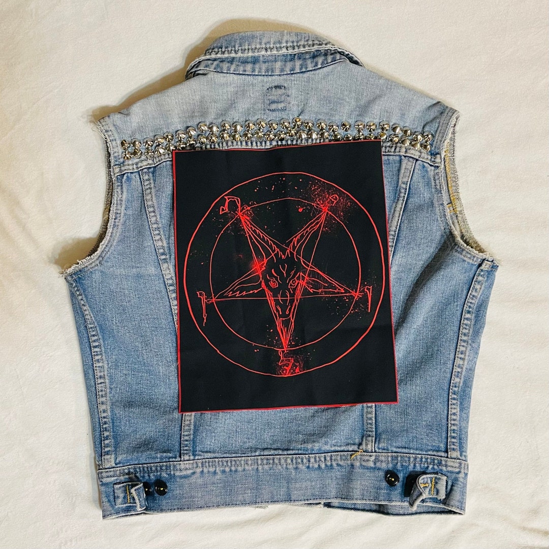Satanic Red, Back Patch, Canvas Patch, Cotton Patch, Fabric Patch, Punk ...
