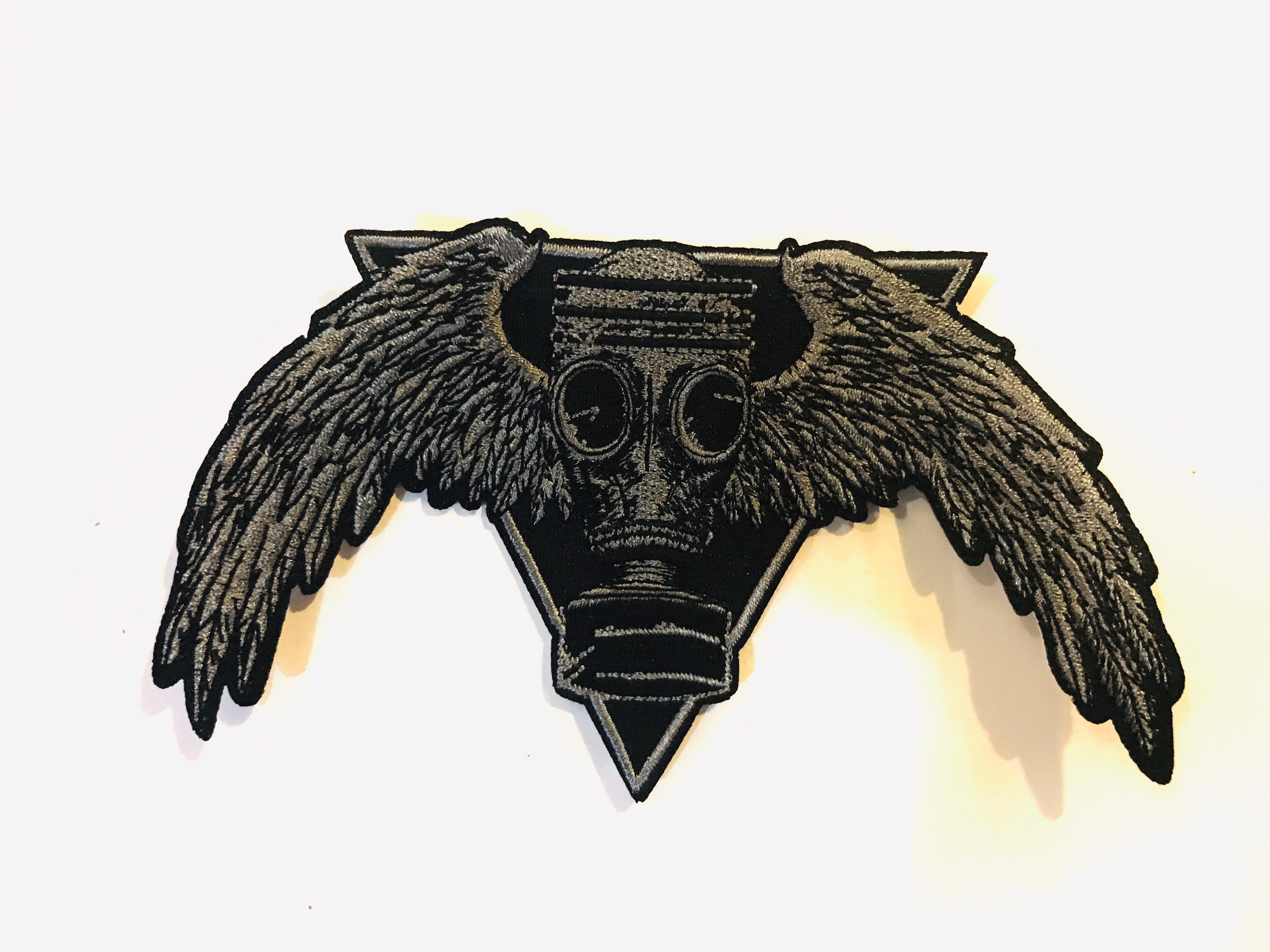 Gas Mask Patch, Grey, Skull Patch, Skeleton Patch, Wings Patch, Wings ...