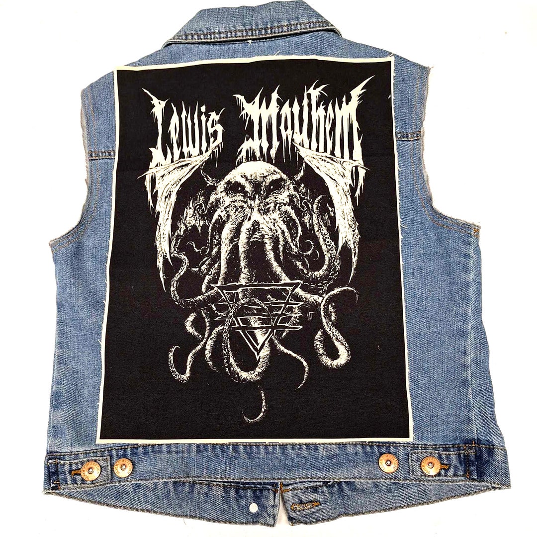 Metal Cthulhu, Back Patch, Canvas Patch, Back Patch, Punk Patch, DIY, Battle Vest, Goth ...