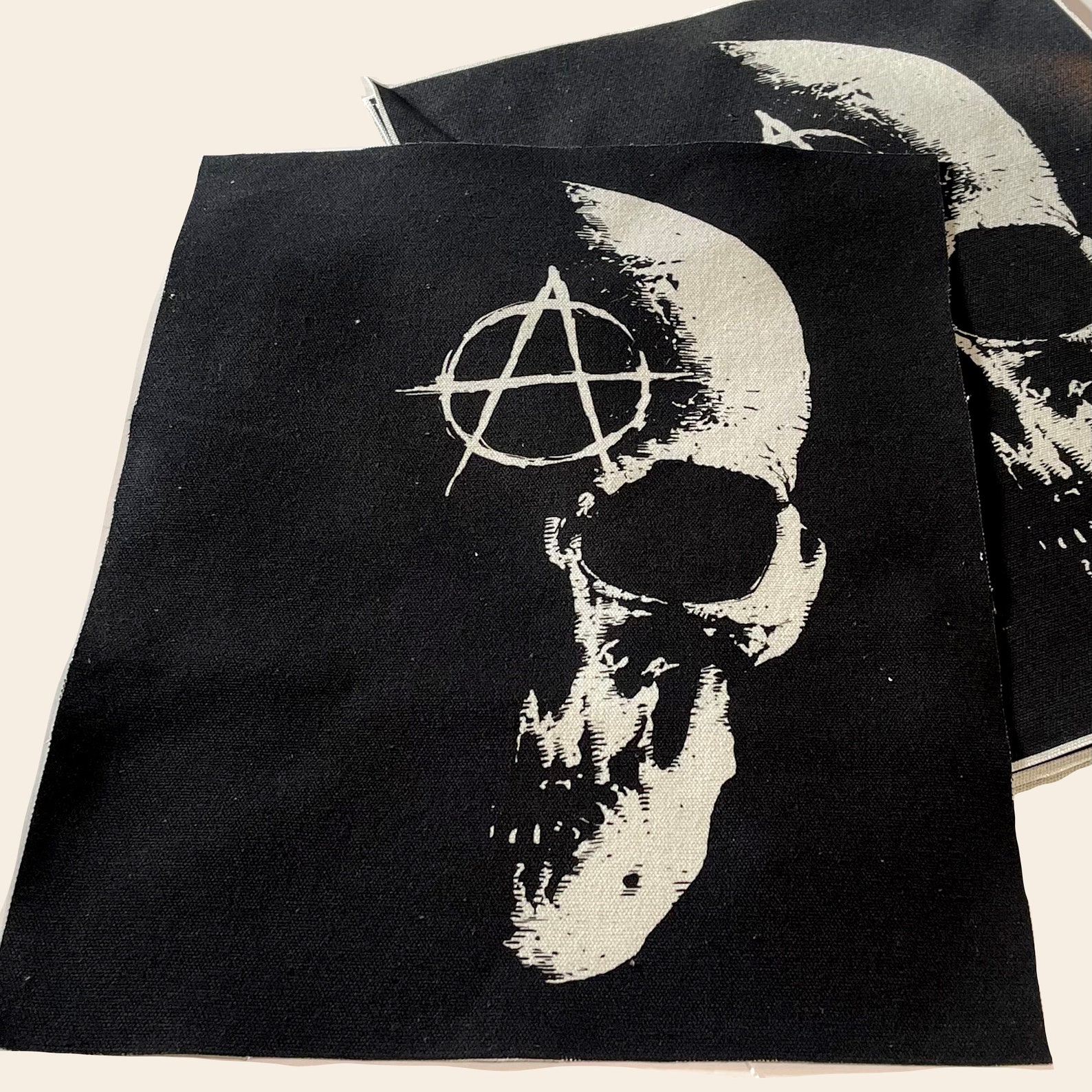 Anarchy Skull Back Patch Cloth Patch Anarchy Patch Anarchy | Etsy