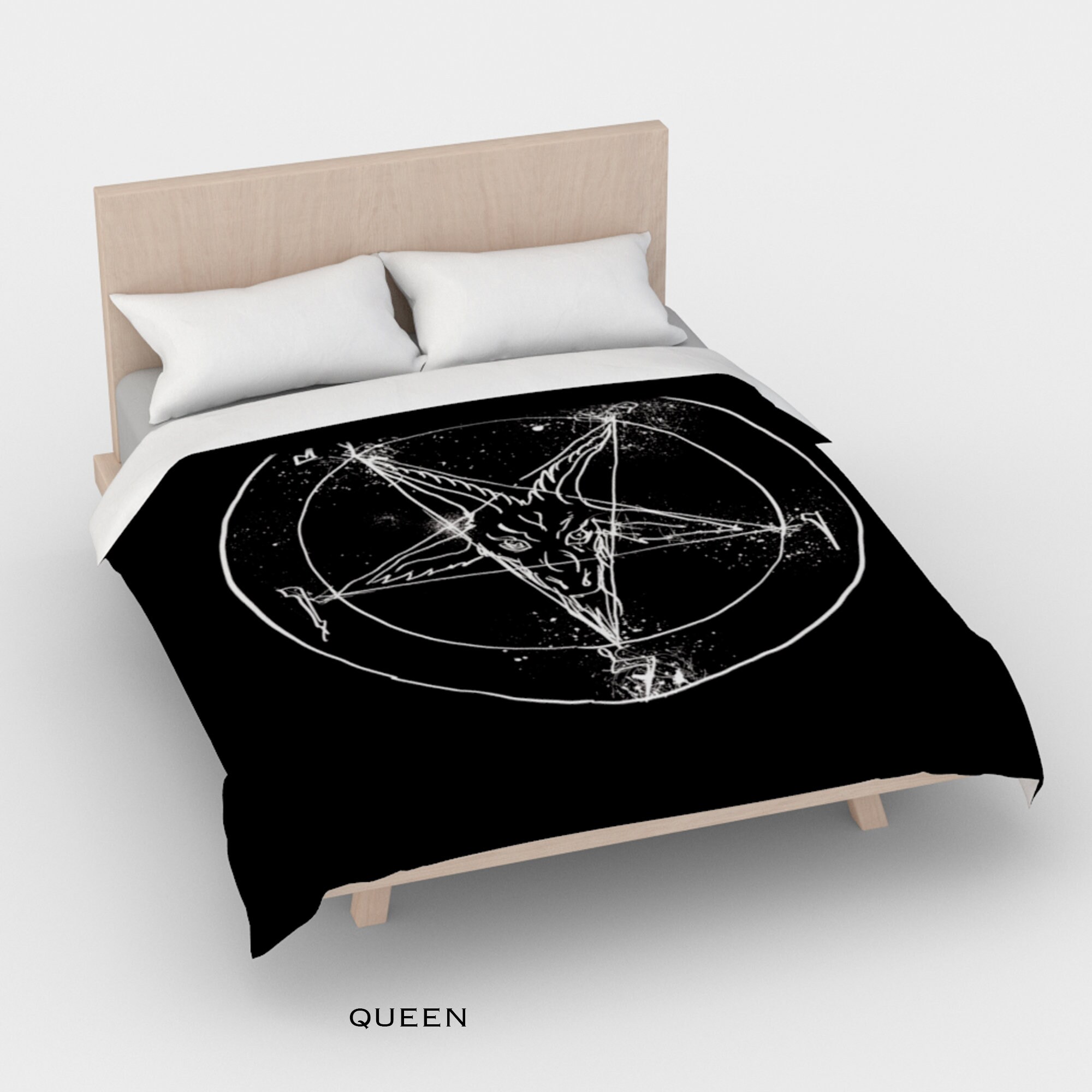 Satanic Duvet Cover Satanic Sigil Lucifer Baphomet Occult | Etsy