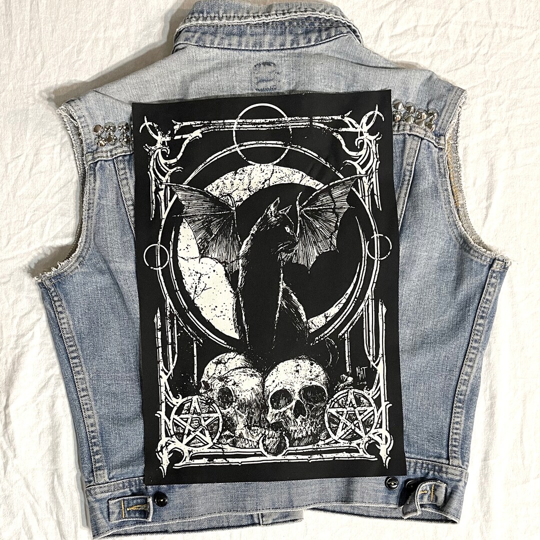 Mina, Witchcraft, Moon Kitty, Back Patch, Cat Back Patch, Cloth Patch ...