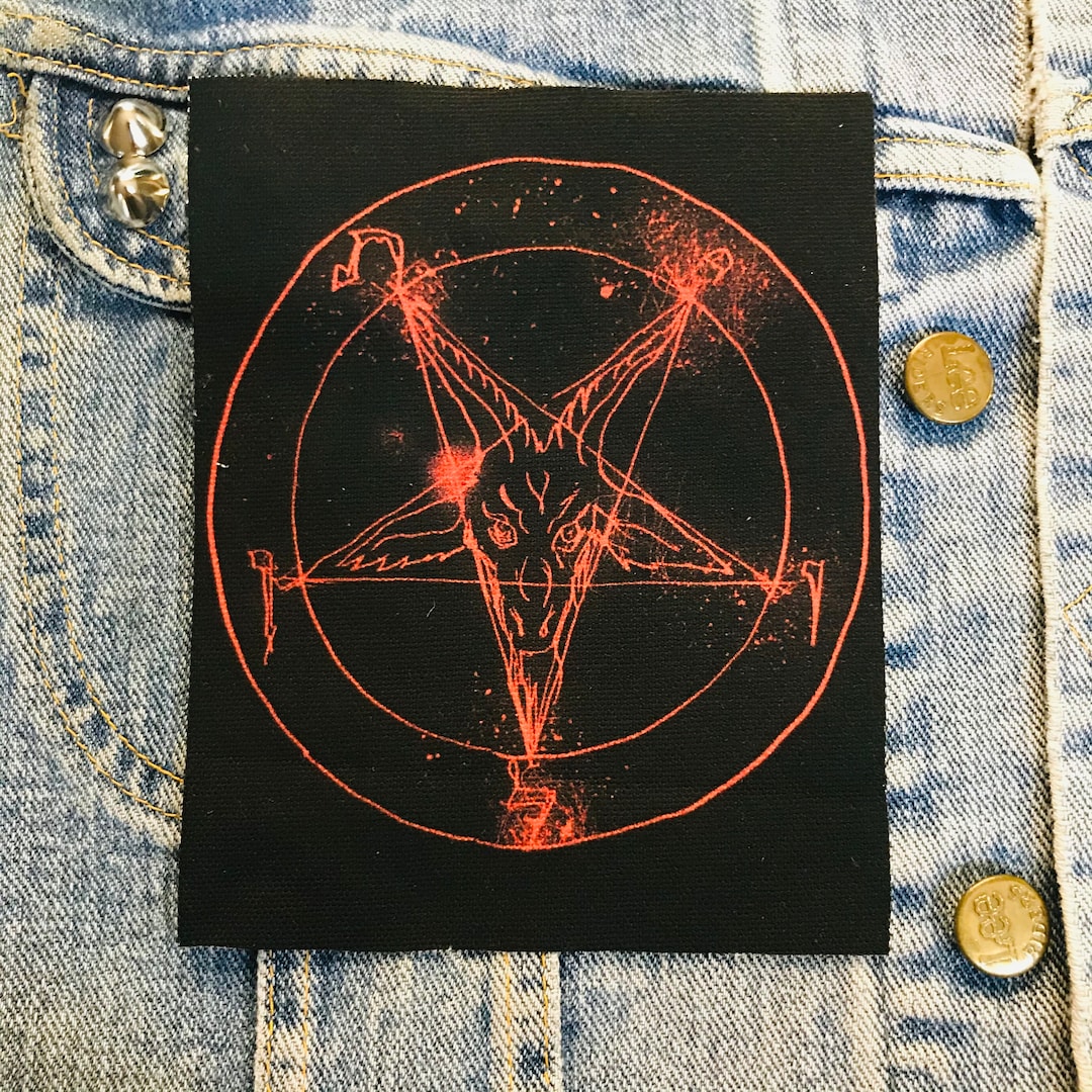 Satanic Red, Cloth Patch, Canvas Patch, Cotton Patch, Fabric Patch ...