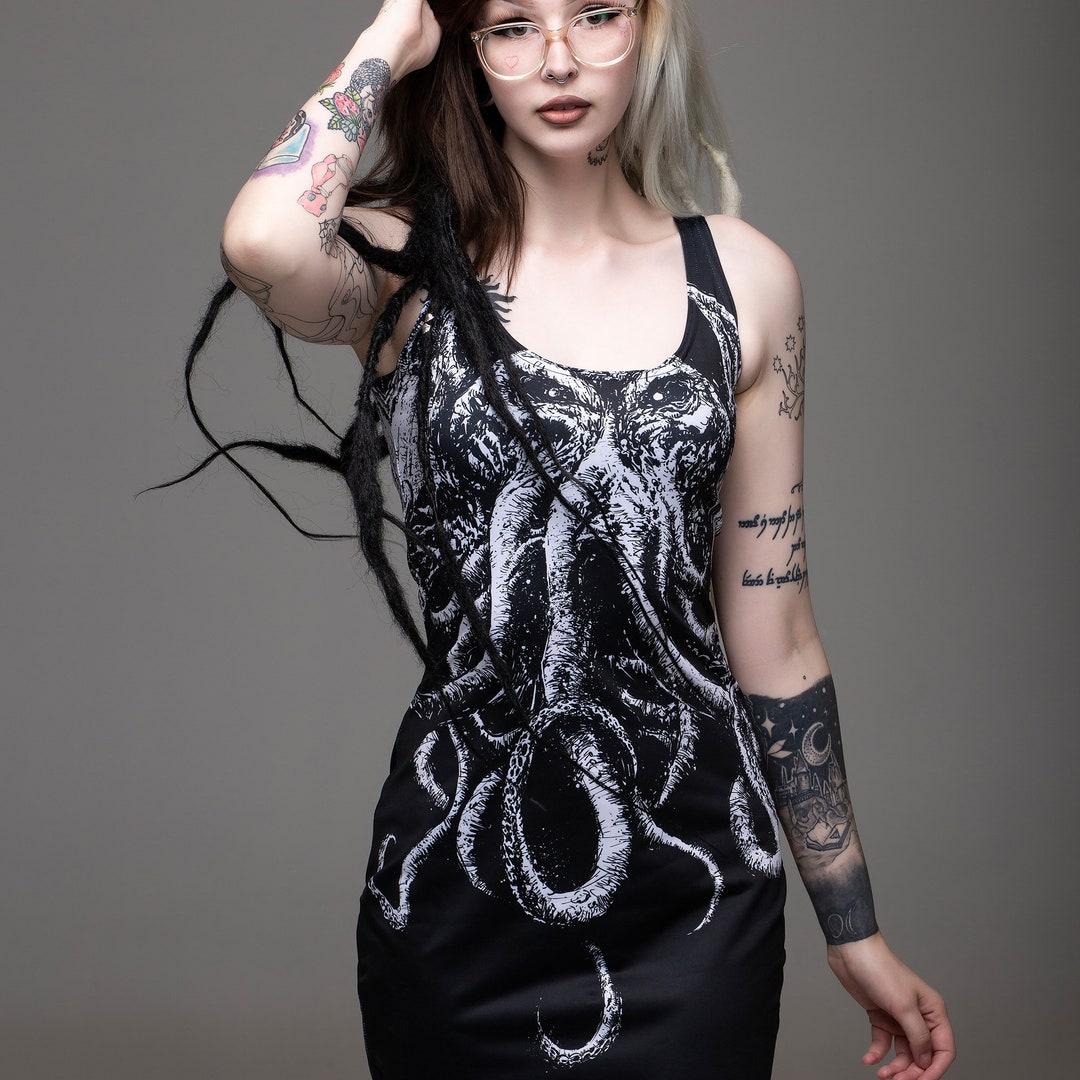 Cthulhu Dress, Cthulhu Bodycon, Sexy Dress, Tight Dress, Horror Movies ...