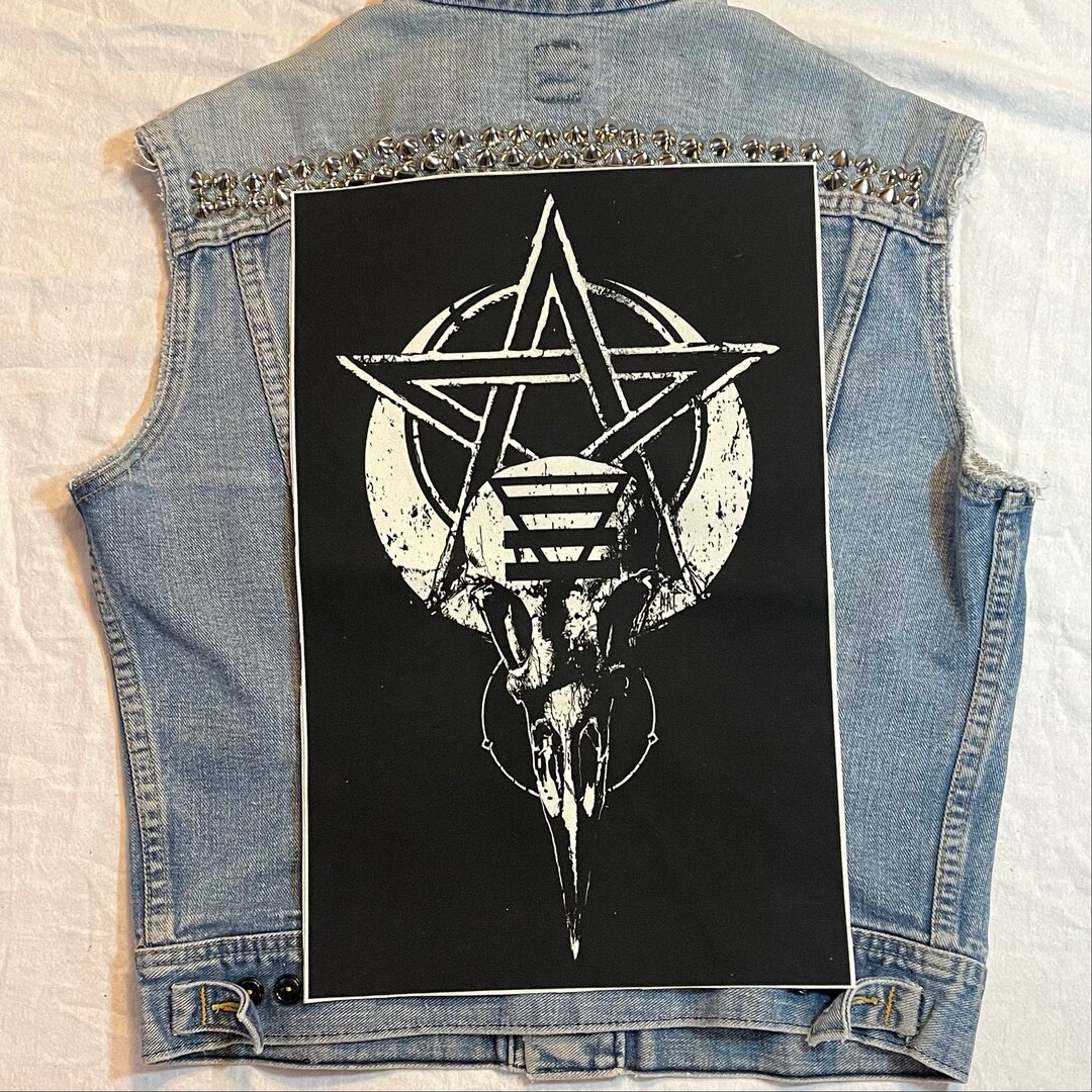 Raven Witch Back Patch, Canvas Patch, Back Patch, Punk Patch, DIY ...