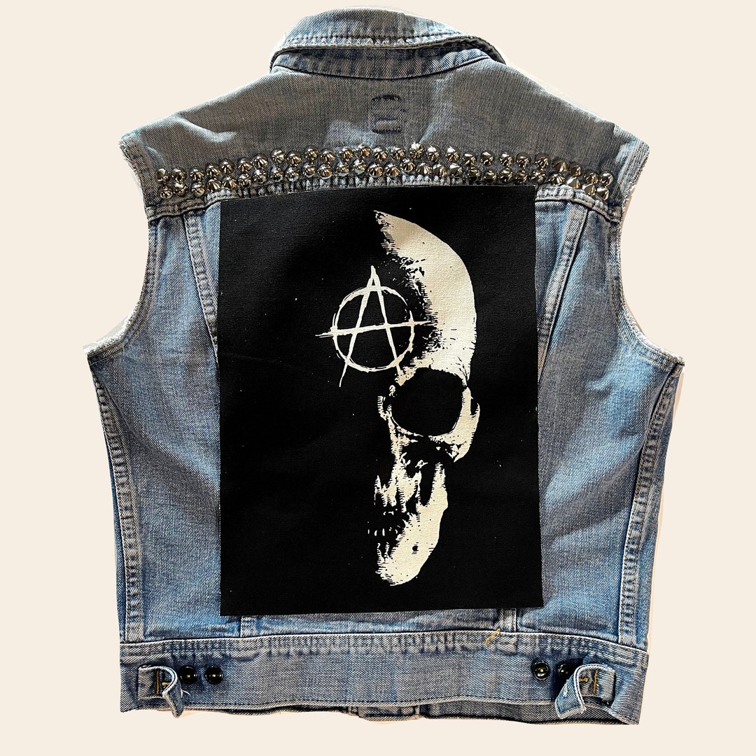 Anarchy Skull, Back Patch, Cloth Patch, Anarchy Patch, Anarchy Symbol ...