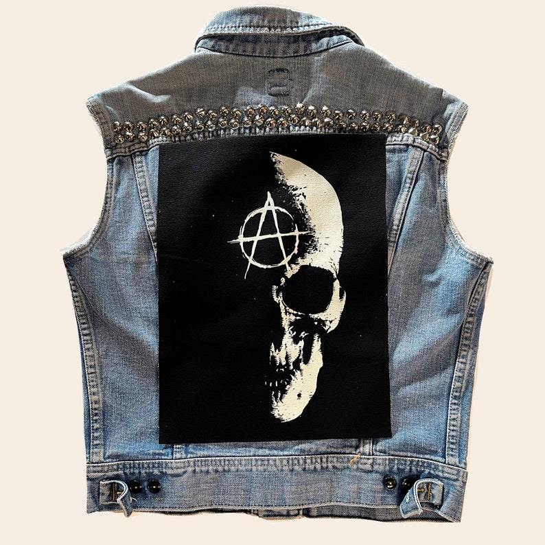 Anarchy Skull Back Patch Cloth Patch Anarchy Patch Anarchy | Etsy