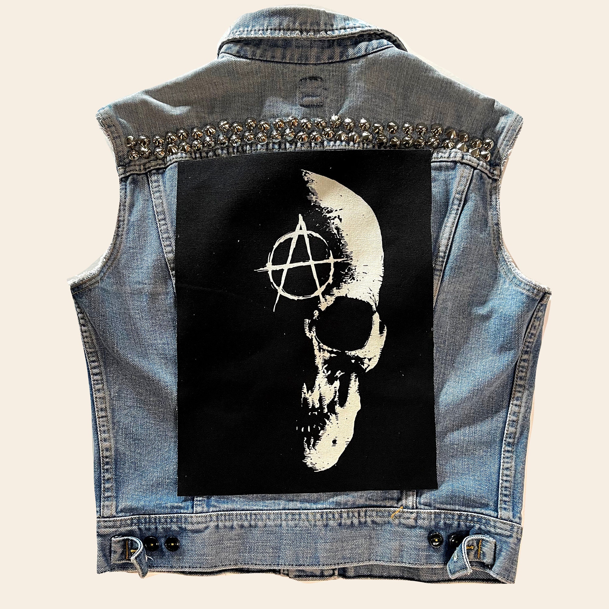 Anarchy Skull Back Patch Cloth Patch Anarchy Patch Anarchy | Etsy