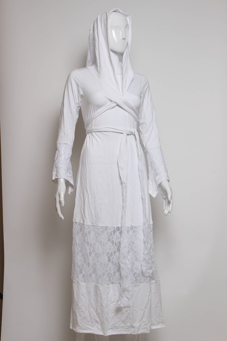 White goddess robe pagan wedding dress pagan dress beach | Etsy