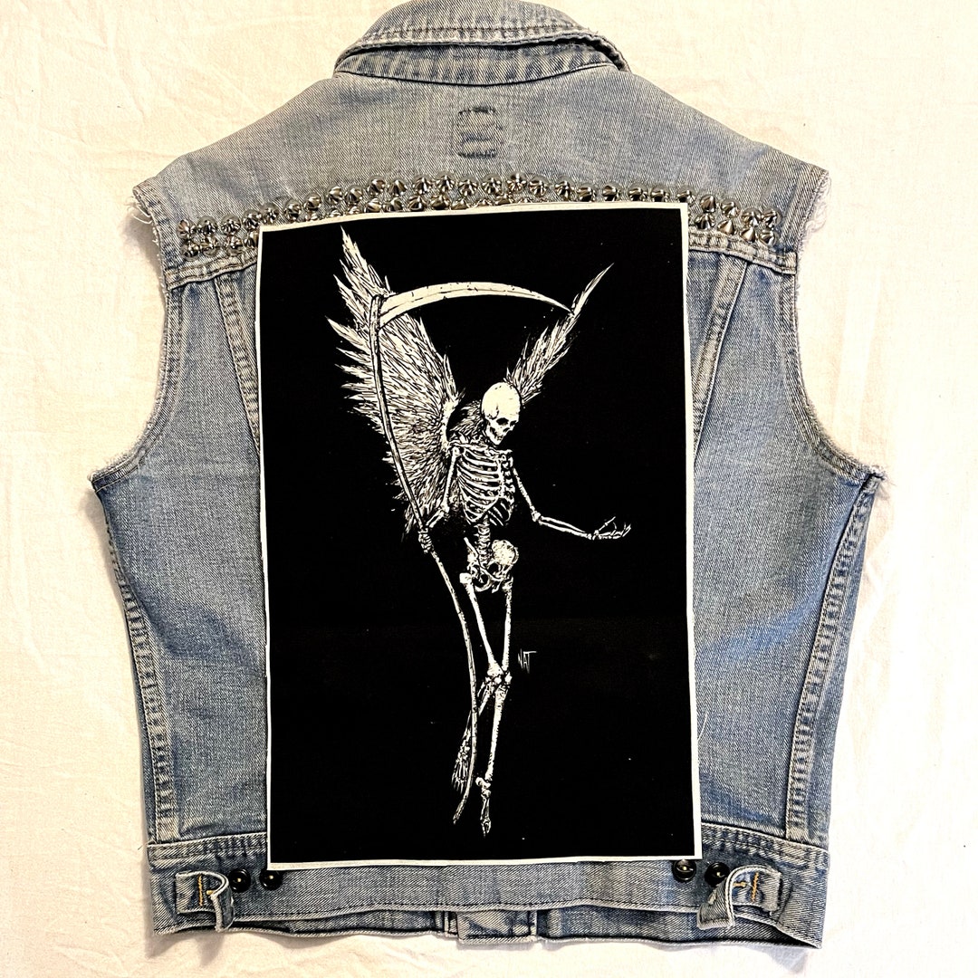 Reaper Back Patch, Cloth Patch, Death Patch, Scythe, Skeleton, Angel ...