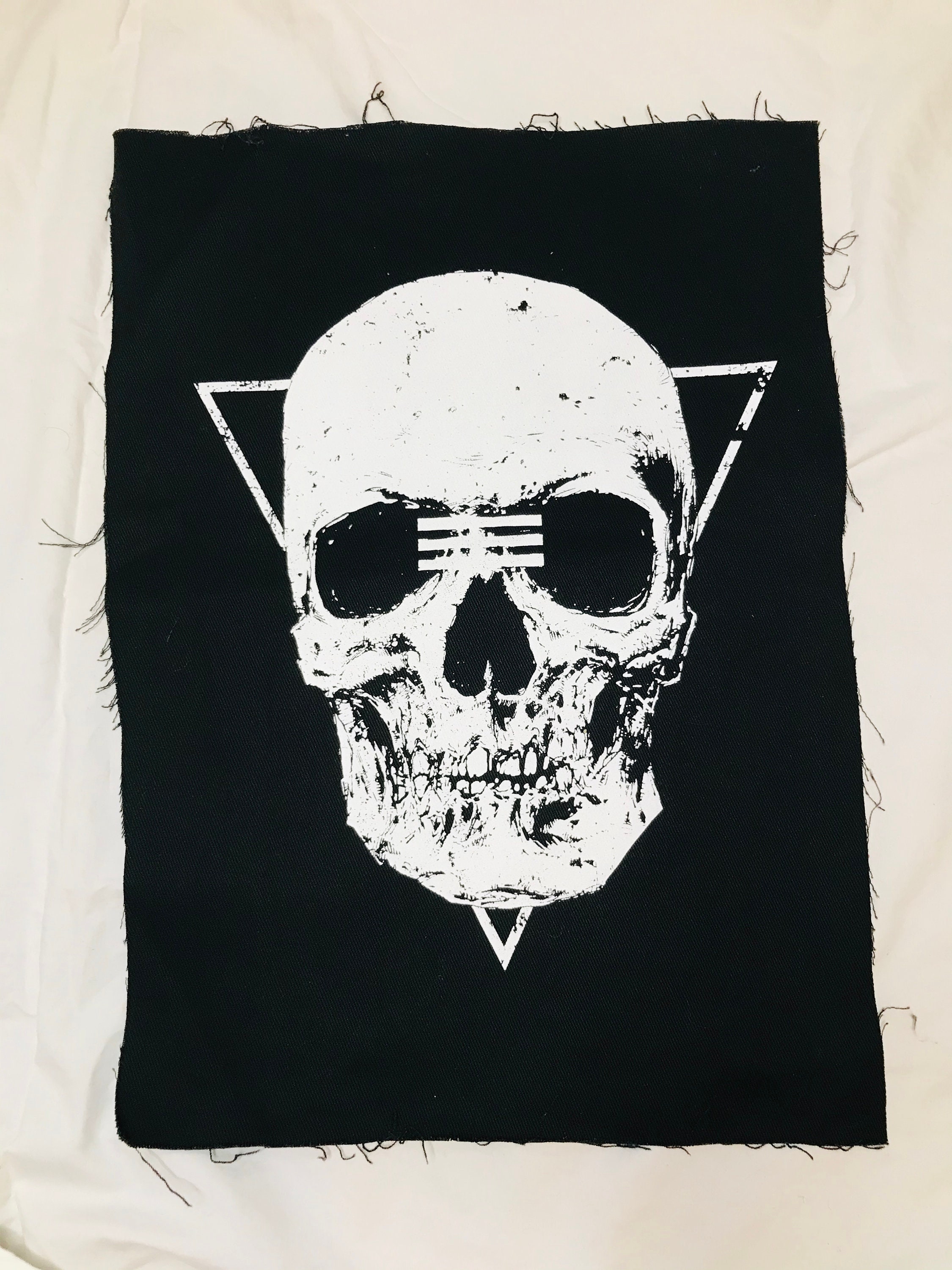 Skull patch back patch large patch skeleton patch skull | Etsy