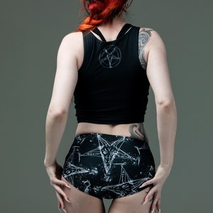 Baphomet, Swimwear, Satanic Swimsuit, Swim, Skull, Pentacle, Active ...