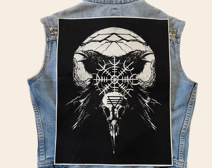 Odin's Ravens Back Patch Ravens Patch Crow Patch Birds - Etsy