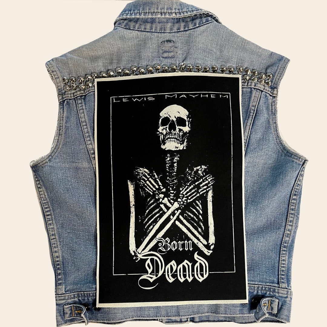 Born Dead, Skeleton, Back Patch, Skeleton Patch, Cloth Patch, Canvas ...
