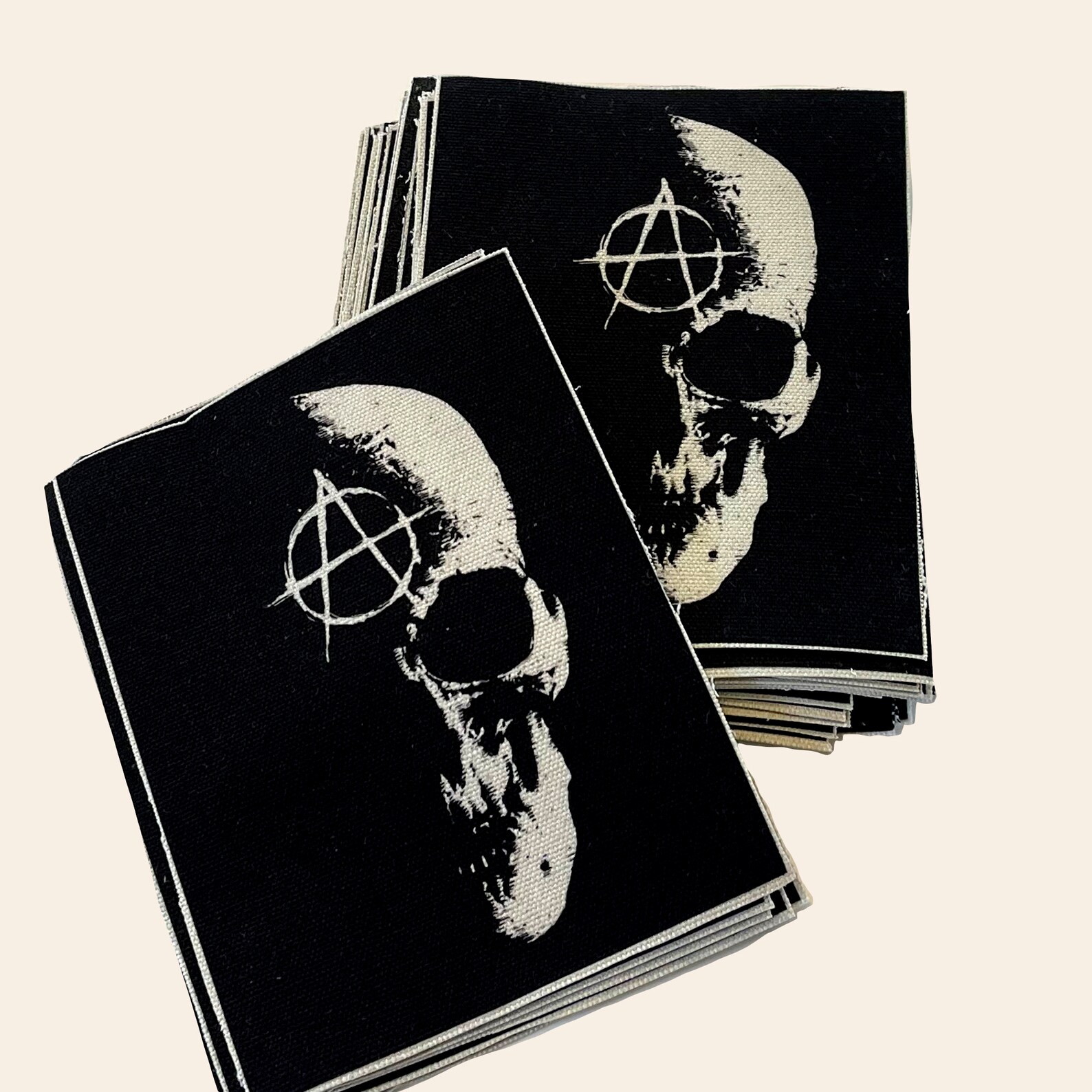 Anarchy Skull Cloth Patch Canvas Patch Cotton Patch Fabric - Etsy