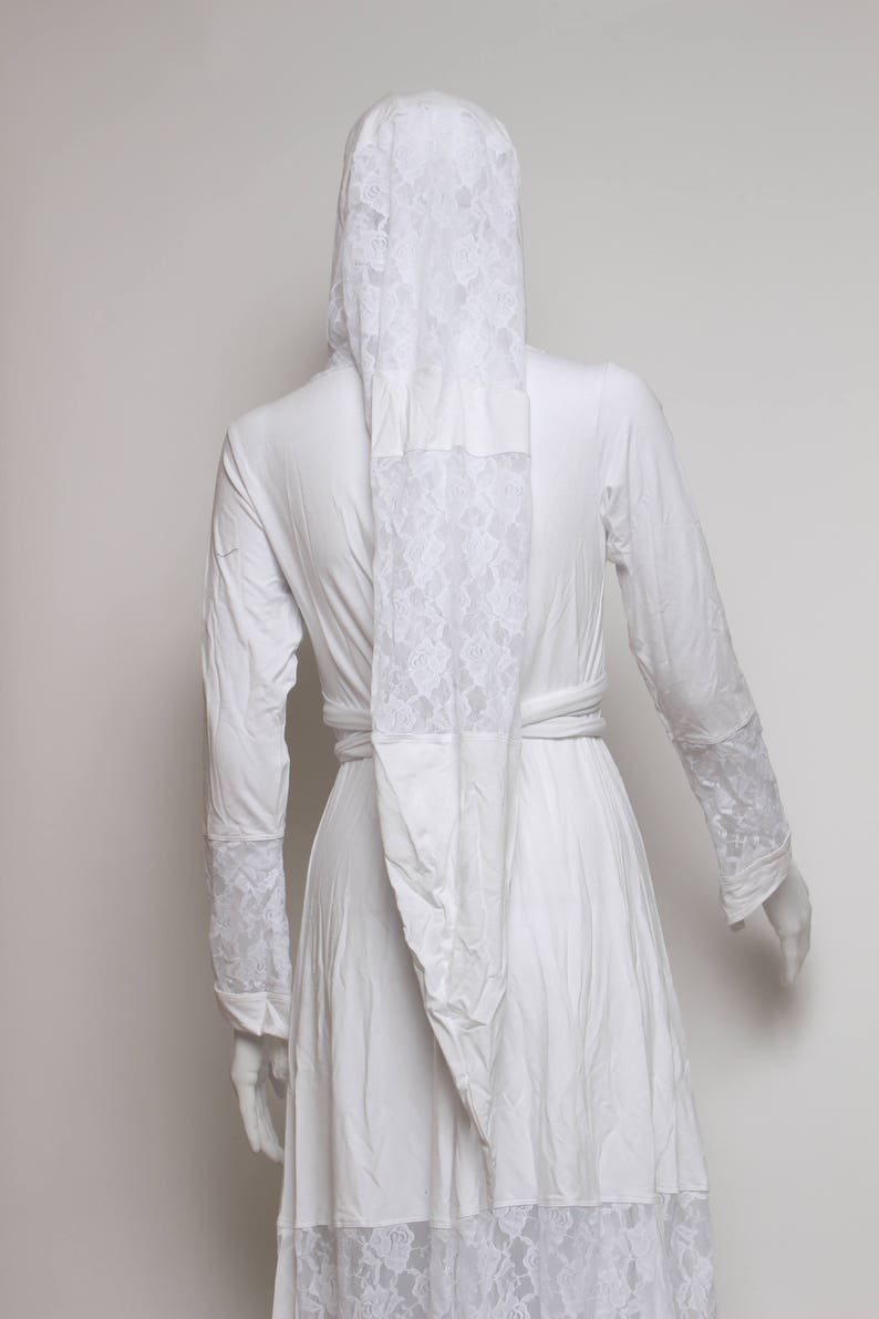 White goddess robe pagan wedding dress pagan dress beach | Etsy