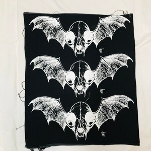Back Patch, Cat Skull Patch, Large Patch, Cat Patch, Wings, Bat Cat ...