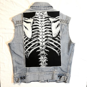 Ribcage Back Patch, Ribcage, Skeleton Patch, Bones Patch, Cloth Patch ...